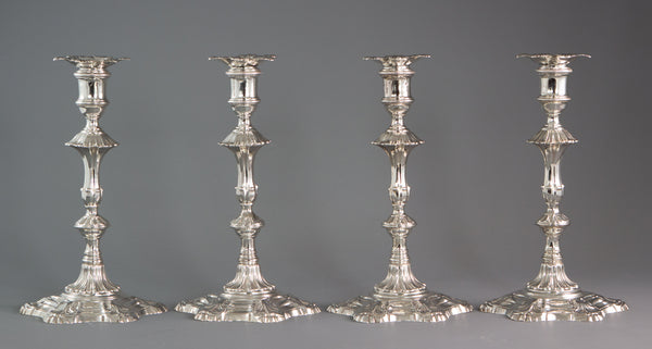A Very Fine Set of Four Georgian Silver Table Candlesticks London 1753 ...