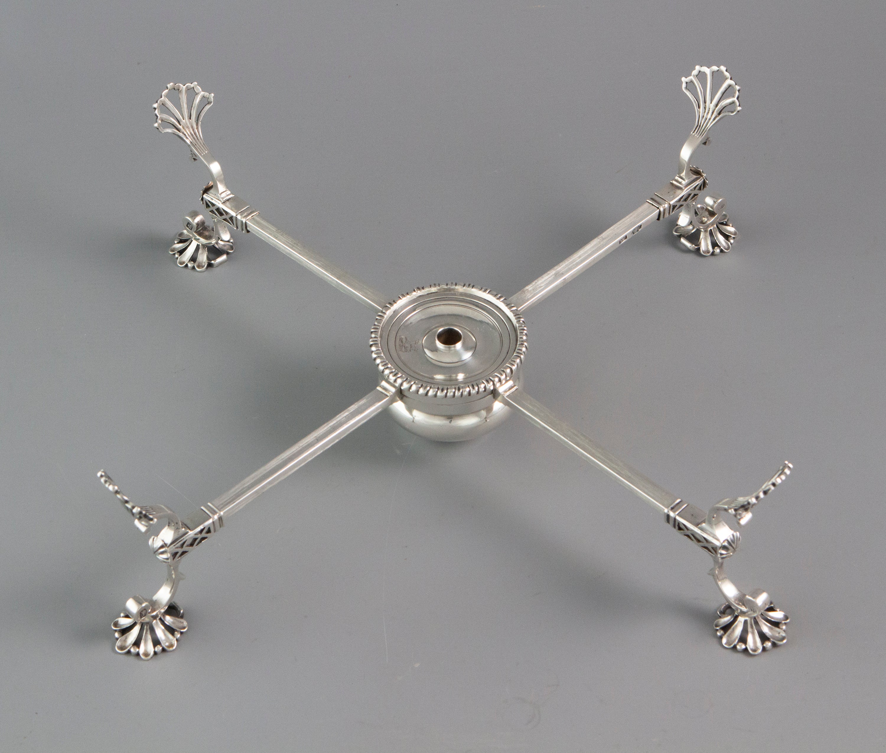 An Early George III Silver Dish Cross, London 1766 by Samuel Herbert ...